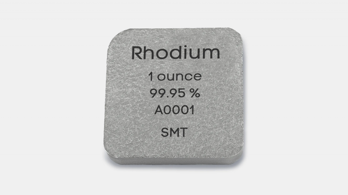 Buy Rhodium Bars » Guaranteed Purity 99.95% » Rhodium Online Store ...